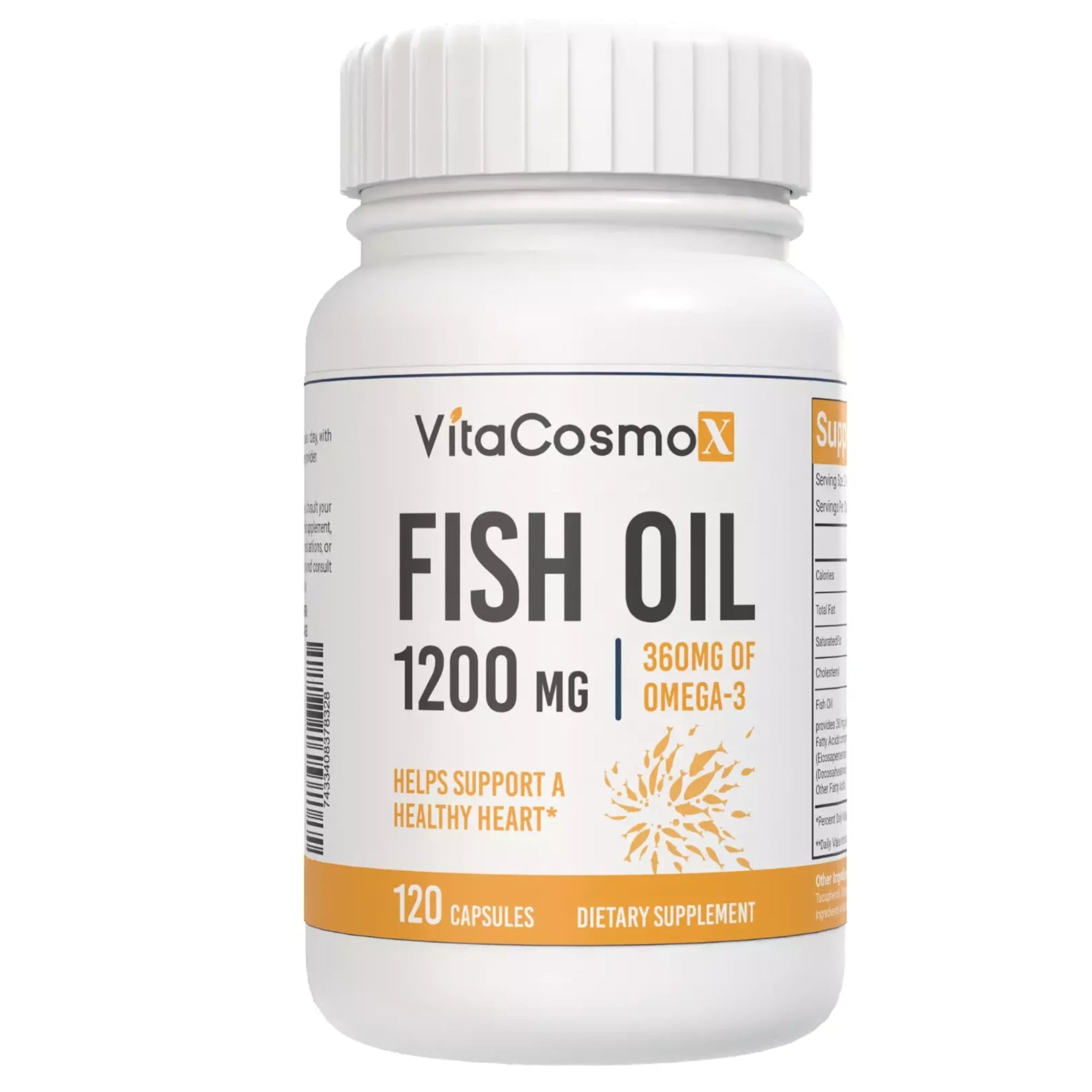 VitaCosmoX Omega-3 Fish Oil – 120 Softgels
